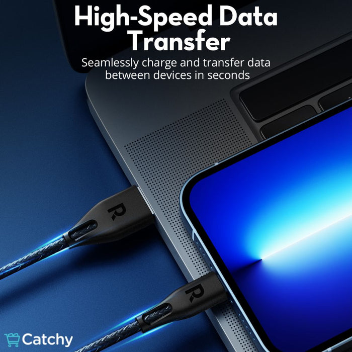 RAVPOWER Nylon Color Braid USB to Lightning Cable